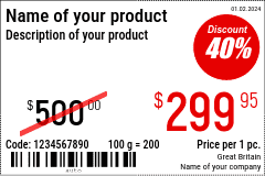 Price tag templates