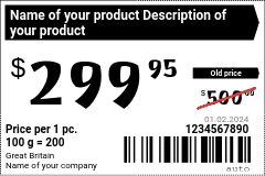 Price tag templates