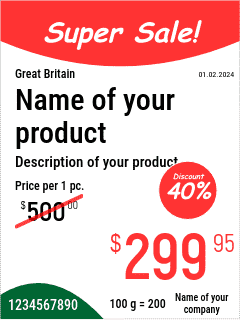Price tag templates