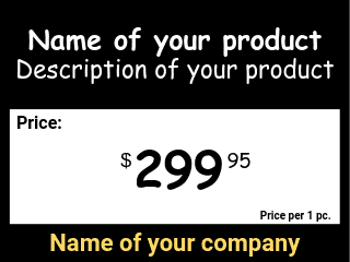 Price tag templates