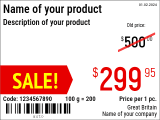 Price tag templates