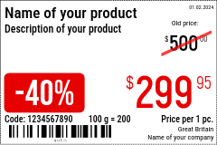 Price tag templates