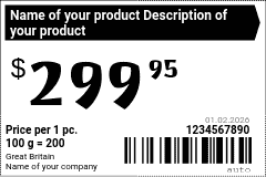 Price tag templates